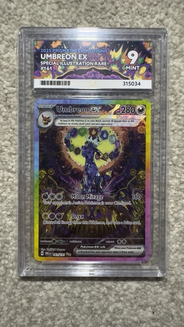POKEMON PRISMATIC EVOLUTIONS Umbreon ex #161 SIR ACE 9 ( PSA 10 ? ) £ ...