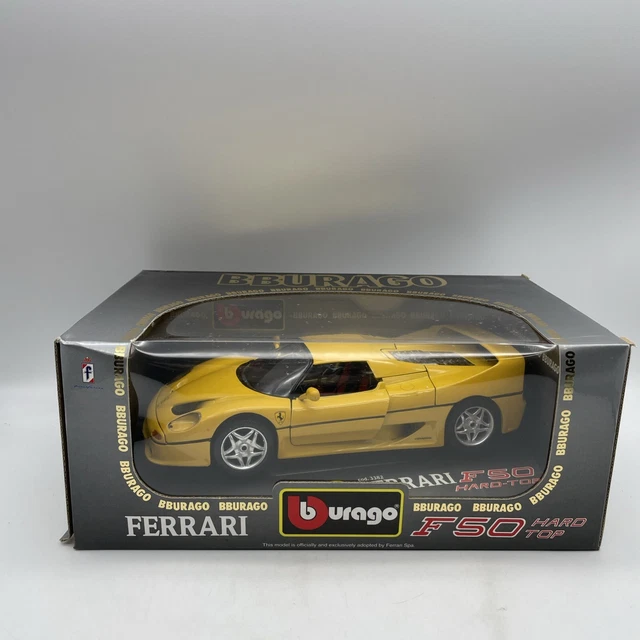 BBURAGO 3382 DIECAST Ferrari F50 Hard-Top 1995 gelb Sammlung 1:18 ...