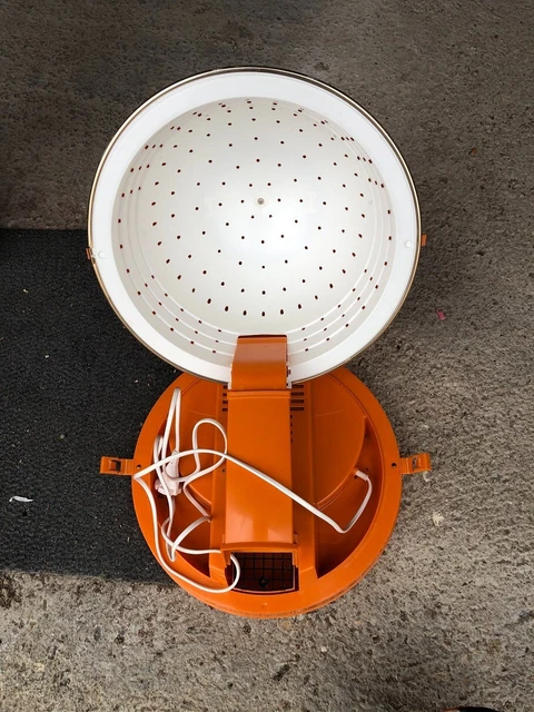 COIFFEUR CASQUE COIFFURE vintage CALOR orange sixties sèche-cheveux ...