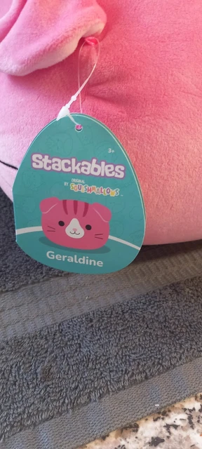 SQUISHMALLOWS STACKABLES - Geraldine The Pink Fold Cat 12 Inch Plush ...
