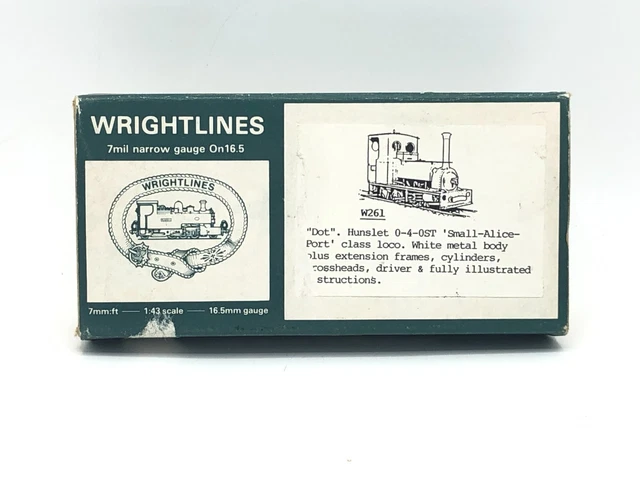 WRIGHTLINES 7MM SCALE O-16.5 Narrow Gauge Hunslet Small Alice 0-4-0 Kit ...
