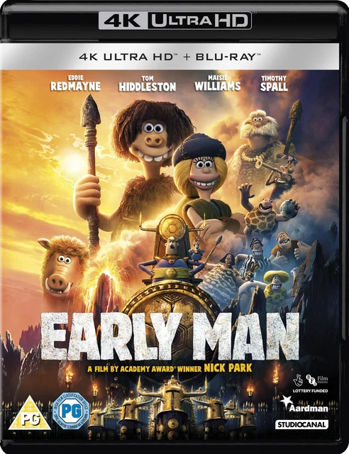 EARLY MAN (4K UHD Blu-ray) Eddie Redmayne Tom Hiddleston Maisie ...