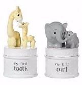 KEEPSAKE SET-ROUND BOX w/My First Tooth & My First Curl (Set Of 2) $49. ...