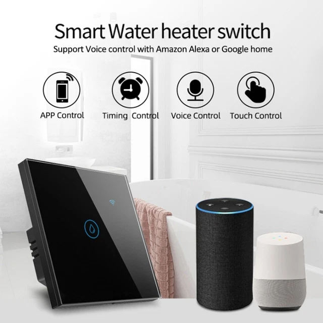 SMART WIFI WATER Heater Boiler Touch Switch Timer 40A Power App Control ...