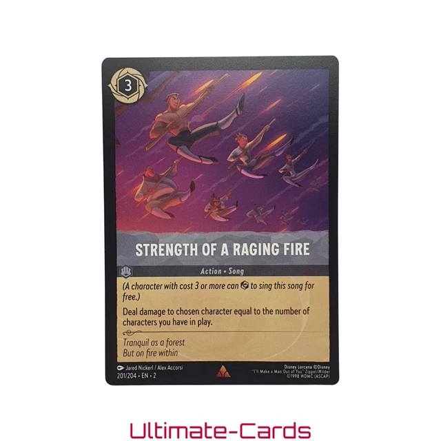 DISNEY LORCANA TCG | Strength Of Raging Fire 201/204 | Non feuille rare ...