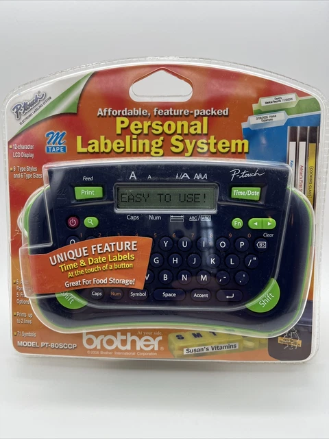 BROTHER PT-80SCCP P-TOUCH Personal Labeler Electronic Labeling System ...