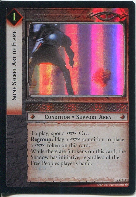 FEUILLE SEIGNEUR DES Anneaux carte GCC RotK 7.C313 Some Secret Art Of ...