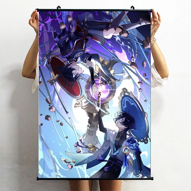 POSTER SCARAMOUCHE WALL Scroll Print Anime Genshin Impact Picture Decor ...