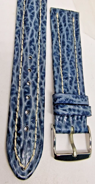 CINTURINO ORIGINALE CITIZEN mm 20/18 stampa squalo blu imbottitura a ...