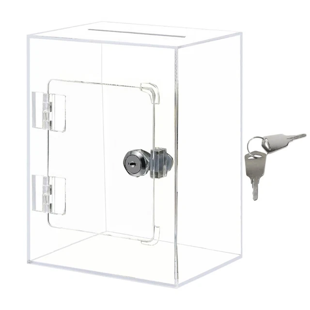 CLEAR SAVING BOX Acrylic Money Banks for Home Stylish Change Storage ...