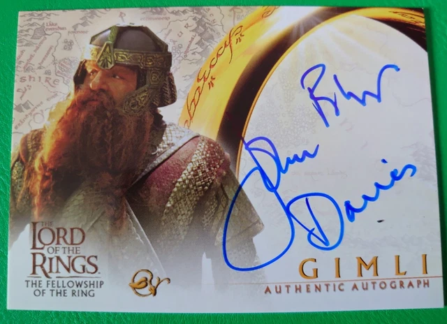 LORD OF THE Rings FOTR John Rhys Davies as Gimli auto autograph card by ...