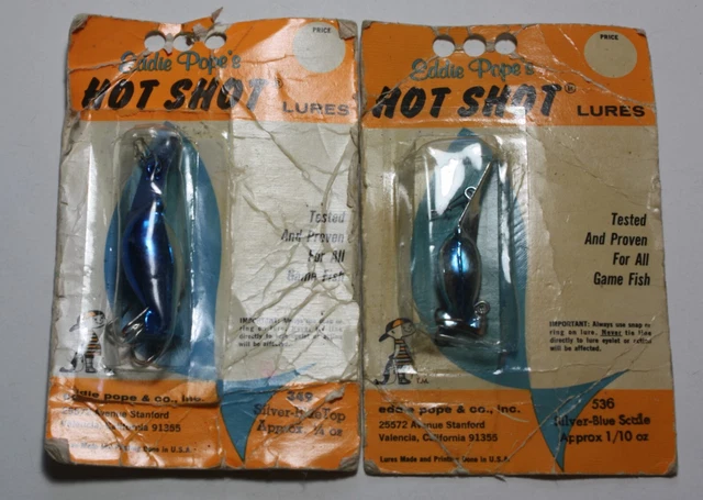 VINTAGE PRE-LUHR JENSEN Hot Shot Steelhead Plugs Original Eddie Pope ...