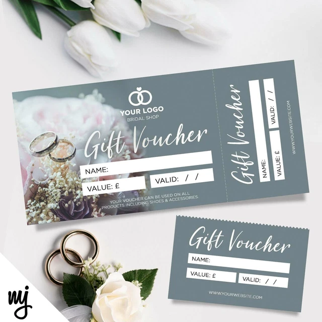 CUSTOM PRINTED GIFT Vouchers | Perforated | Wedding Bridal Venue ...