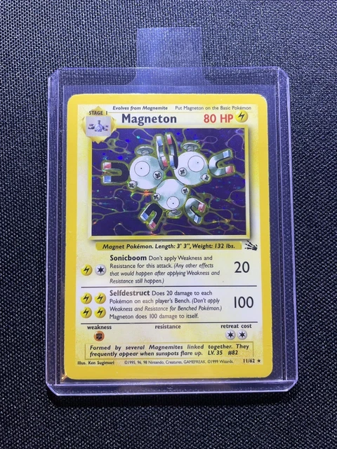 🔥 MAGNETON 11/62 🔥 Original Fossil Holo Rare Pokemon Card WOTC 1999 EUR ...