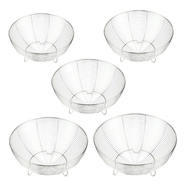 PACK OF 2 Modern Stainless Steel Wire Baskets for Fruits Vegetables ...