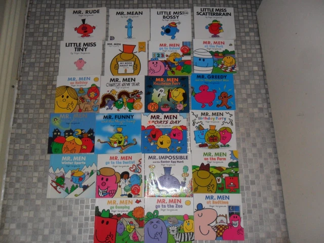 MR MEN & Little Miss Books Bundle Roger Hargreaves Cartoon Stories ...