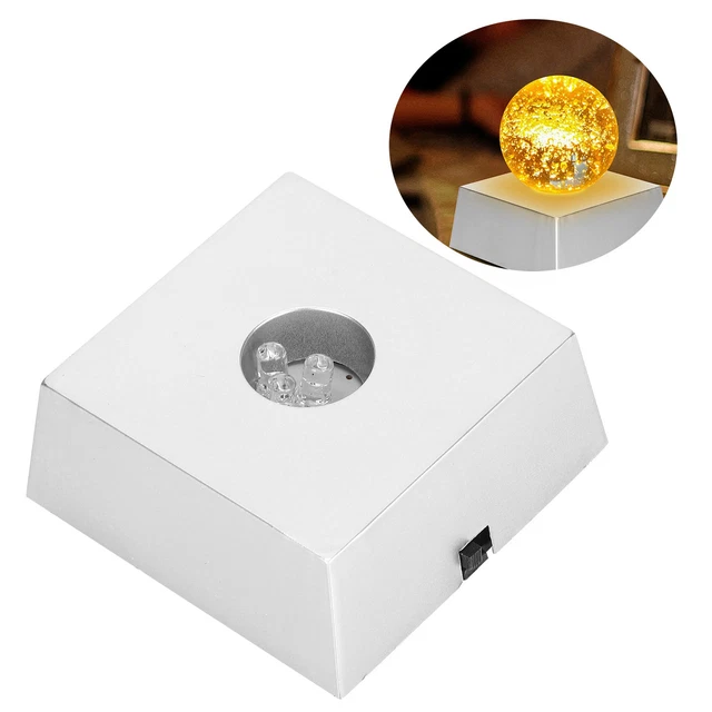 7 COLORFUL LED Light Base Display Stand Crystal Light Holder Small £5. ...