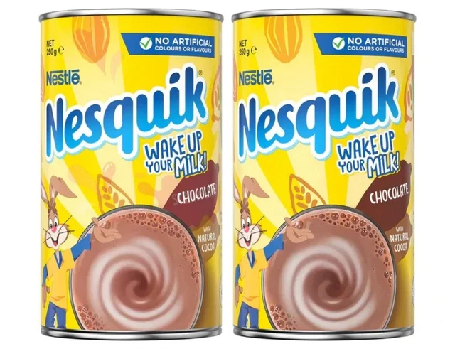 NESTLE NESQUIK CHOCOLATE 250g Tin Milk Flavour Powder Beverage Drinks £8.70 - PicClick UK