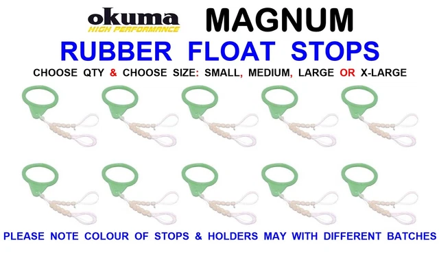 RUBBER FLOAT STOPS Match Feeder Waggler Ledger Coarse Sea Fishing Line ...