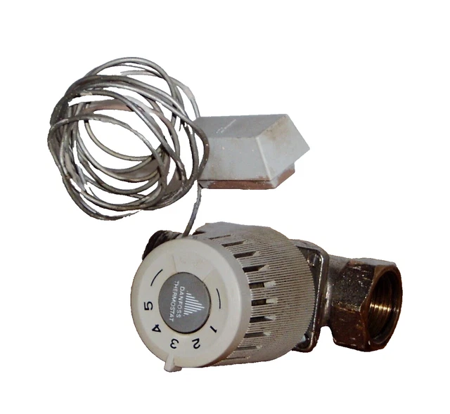 HEIZKÖRPER THERMOSTATVENTIL 1 ¼“ Gerade Danfoss RAV externes Thermostat ...
