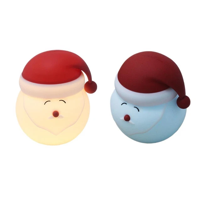 CREATIVE GIFT SILICONE LED Night Light Christmas Santa Claus Snowman ...