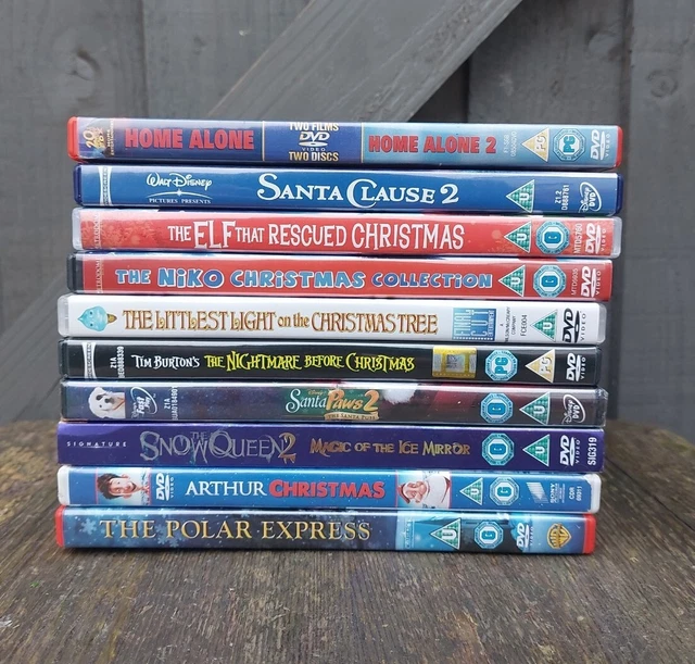 CHRISTMAS MOVIE DVD Bundle Movies Home Alone Disney Santa Claus 2 Elf ...