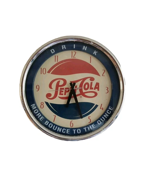 PEPSI COLA VINTAGE More Bounce To The Ounce Large Round Retro Wall ...