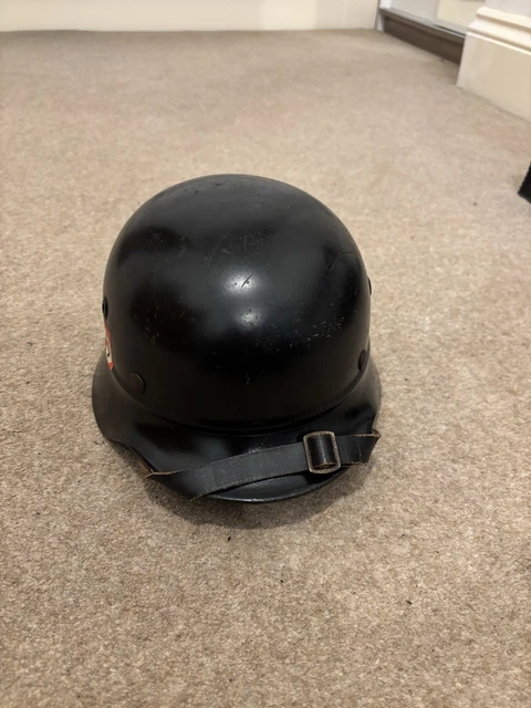 WW2 GERMAN BEADED Civil Defence Police Helmet Excellent Condition. £45. ...