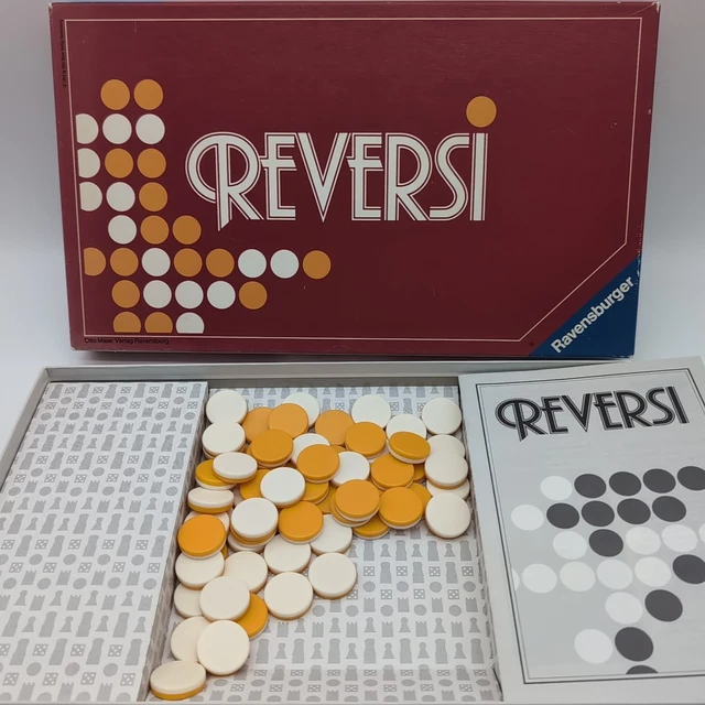 RAVENSBURGER REVERSI, BRETTSPIEL von 1982, vollständig guter Zustand ...