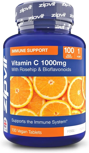 VITAMIN C 1000MG, 100 High Strength C Tablets with Rosehip &... £13.67 ...
