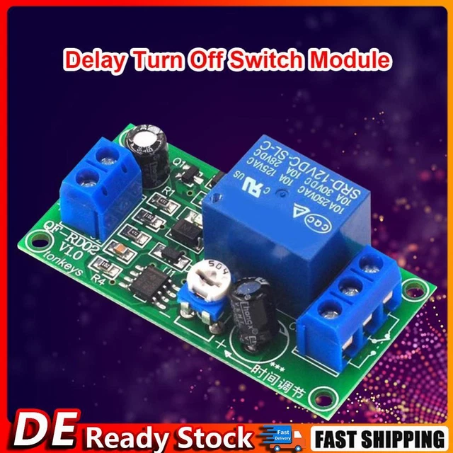 TIME ADJUSTABLE DELAY Relay Module NE555 Timer Control Switch Board 12V DC EUR 5,19 - PicClick DE