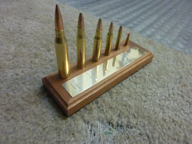 RIFLE CARTRIDGE-BULLET DESKTOP Display Board Set $54.99 - PicClick