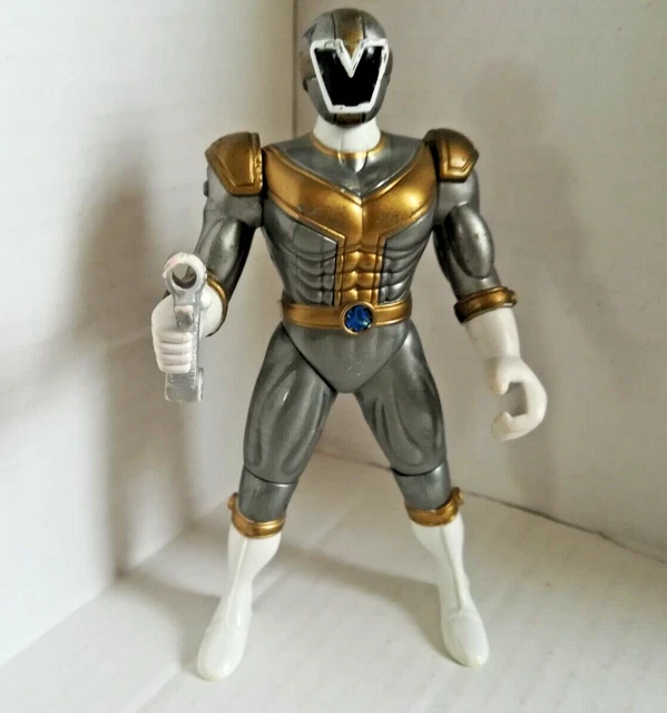 VINTAGE POWER RANGERS Lightspeed Rescue Silver Ranger 5" Figure 1999 ...