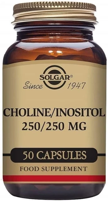 CHOLINE 250 MG/INOSITOL 250 mg Vegetable Capsules - Pack of 50 ...