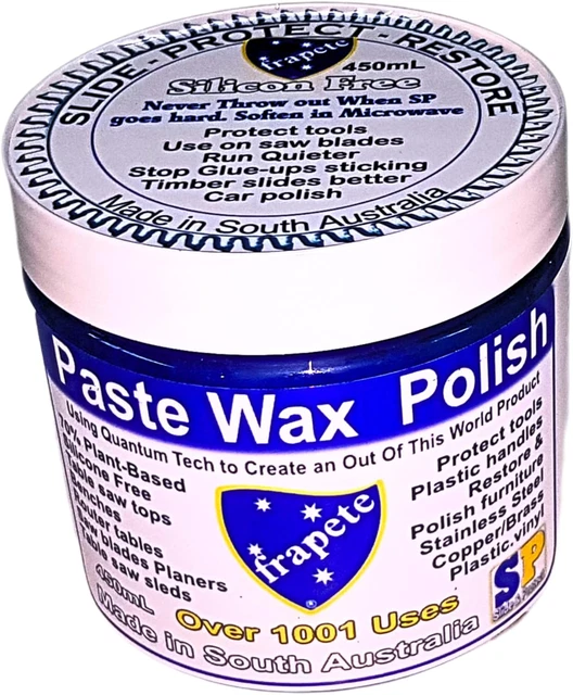 SLIDE AND PROTECT Paste Wax Finish Polish for Woodworking Tool ...