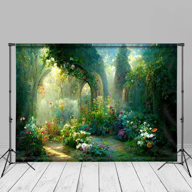 SECRET COLORFUL GREENERY Garden Flower Arch Backdrop $36.09 - PicClick AU