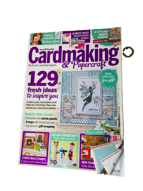 MAGAZINE CARD MAKING & Papercraft Craft Mag Issue 138 December nfb £7. ...