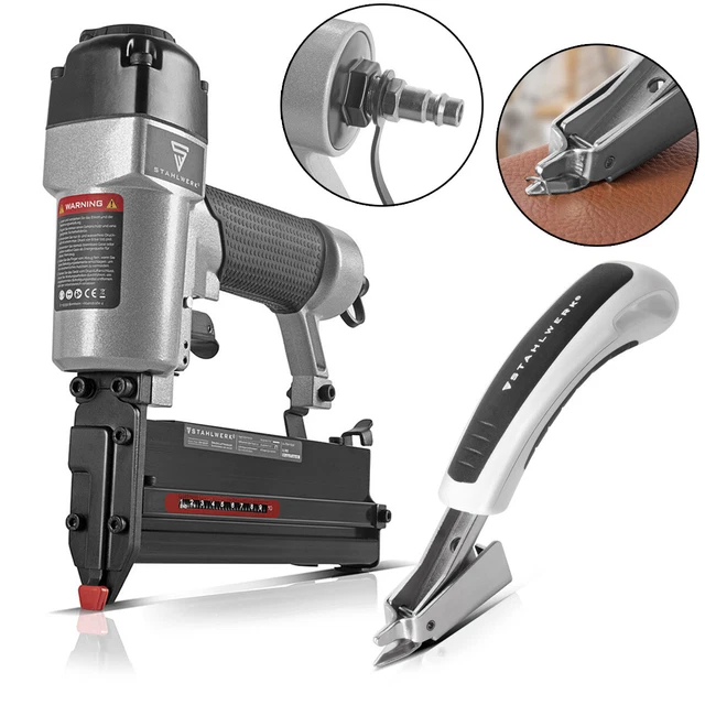 STAHLWERK PNEUMATIC NAILER nail gun tacker strip nailer staple remover ...