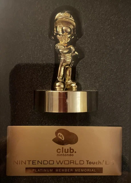 STATUA SUPER MARIO Gold Club Nintendo Figura Membro Platino Memoriale ...
