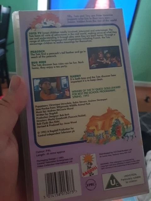 TOTS TV VHS Videos Childrens ITV Ragdoll Peacock And Other Stories Rare ...