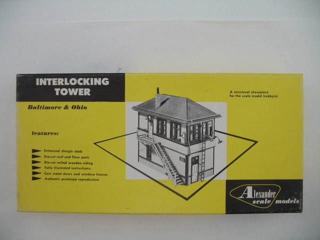 ALEXANDER SCALE MODELS HO Kit RS-880: Interlocking Tower, B&O Baltimore ...