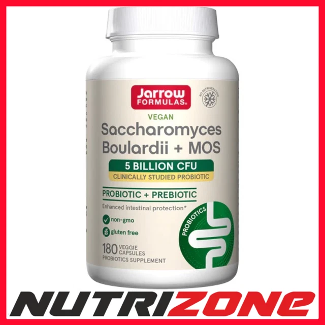 JARROW FORMULAS SACCHAROMYCES Boulardii + MOS Probiotic Prebiotic - 180 ...