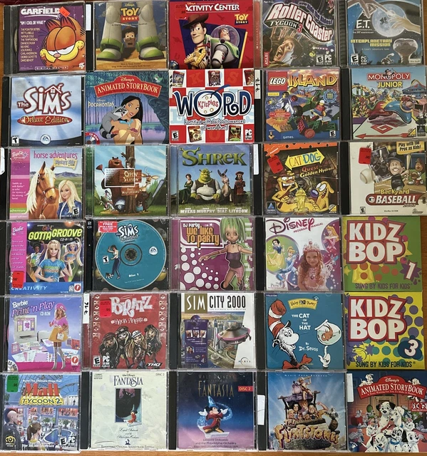 HUGE LOT OF 30 Computer PC CD-Rom Games Mixed Lot Free Shipping U.s ...