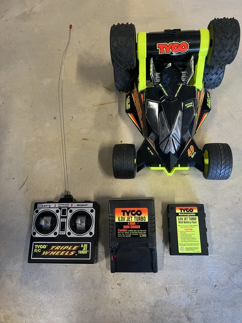 TYCO TRIPLE WHEELS 6.0V Jet Turbo RC Car W/ Remote Working Condition ...