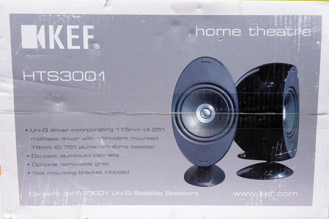KEF HTS 3001 1x Pair Satellite Surround Speakers *Freepost UK £59.00 ...