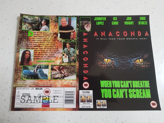 ANACONDA Sample VHS Video Sleeve -Large Box- No Tape £1.99 - PicClick UK