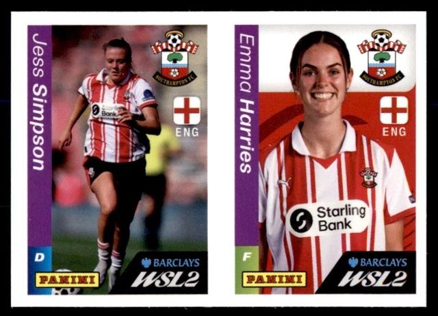 PANINI WSL 2026 Sticker Jess Simpson / Emma Harries (Southampton) No ...