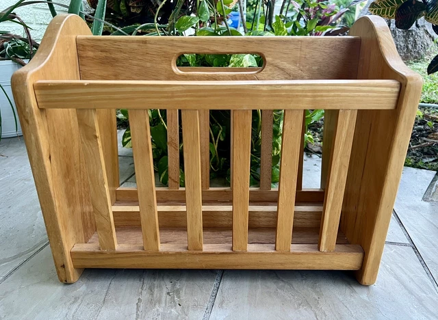 VINTAGE WOODEN MAGAZINE Newspaper Rack Good Used Condition $18.00 ...