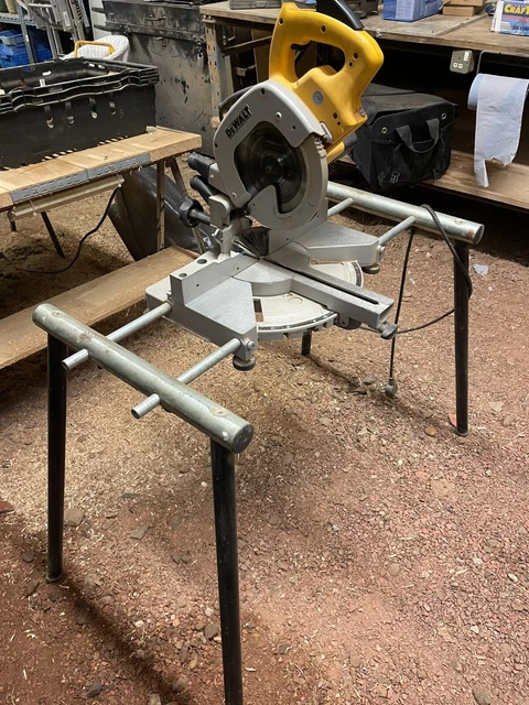 DEWALT DW700 SLIDING Compound Mitre saw 240v mains with DeWalt stand ...