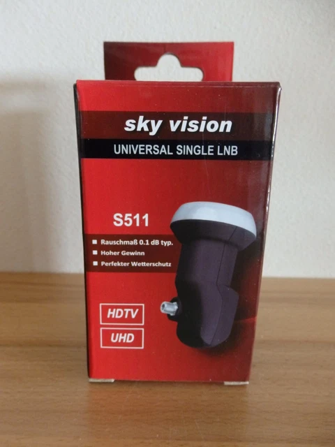 SKY VISION S511 SINGLE LNB 1 Teilnehmer 4K UHD Full HD Digital ASTRA ...